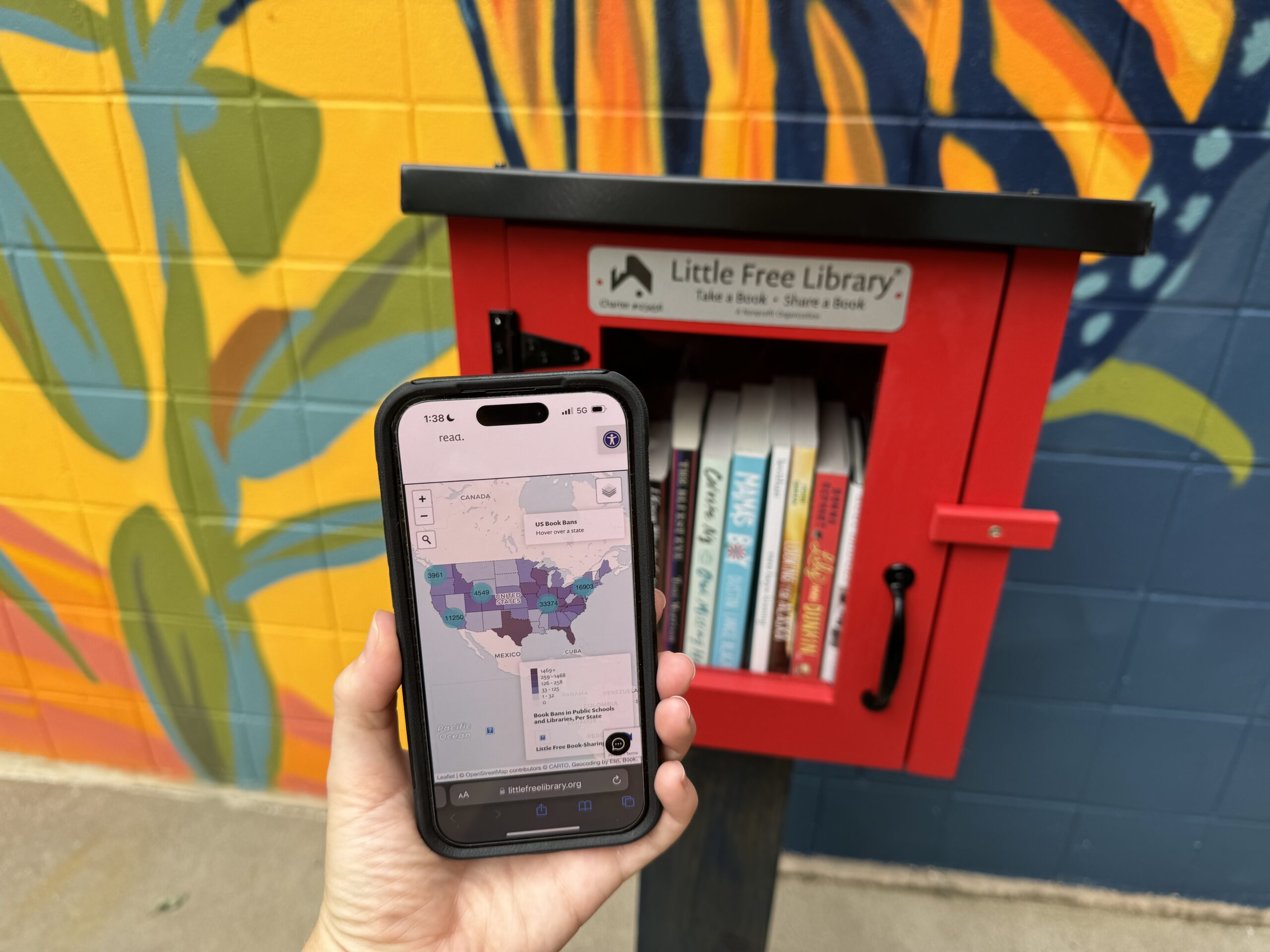 Book Ban Hotspots and Nearby Little Free Library Locations Shown on New ...